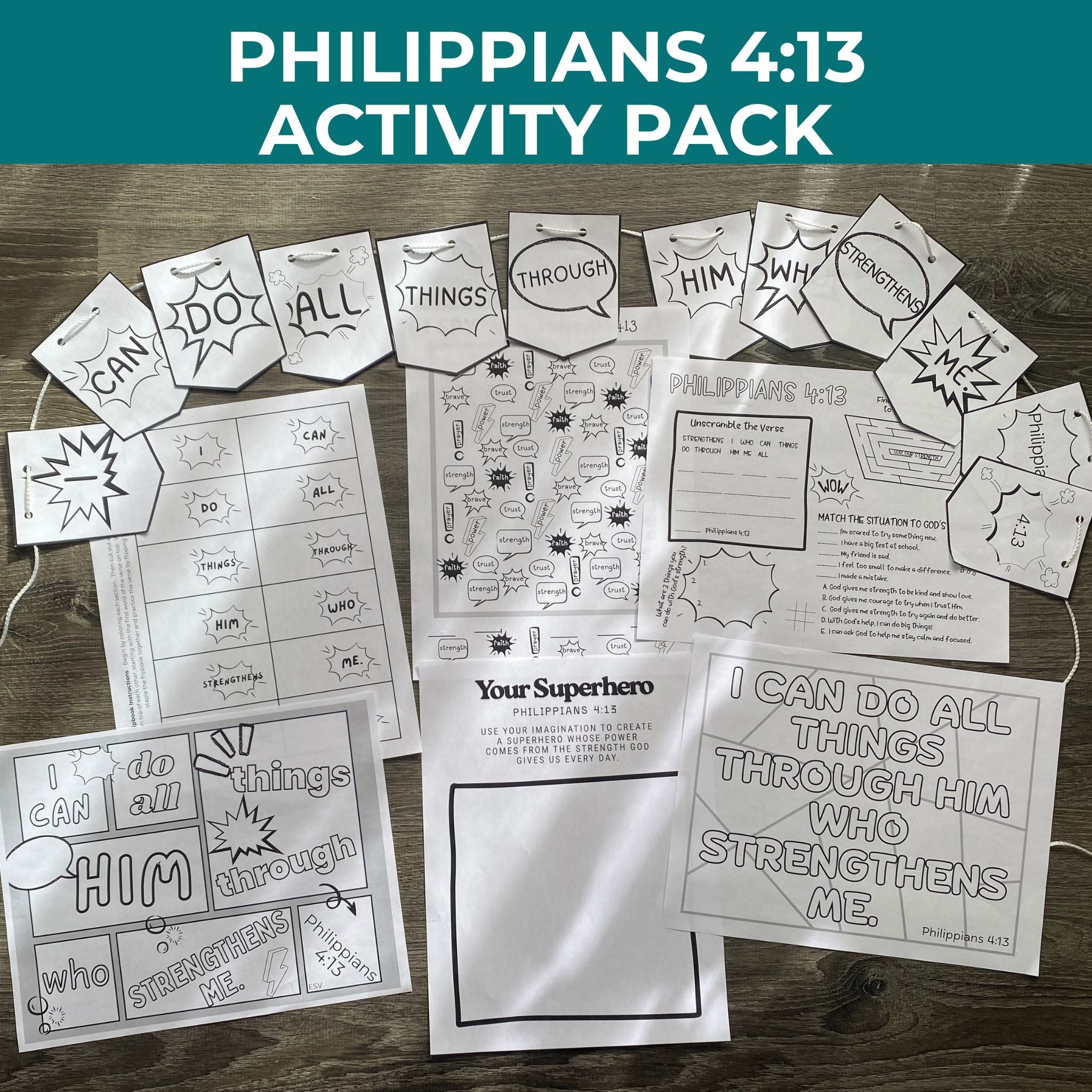 Philippians 4:13 Activity Pack – Stored Up Treasure
