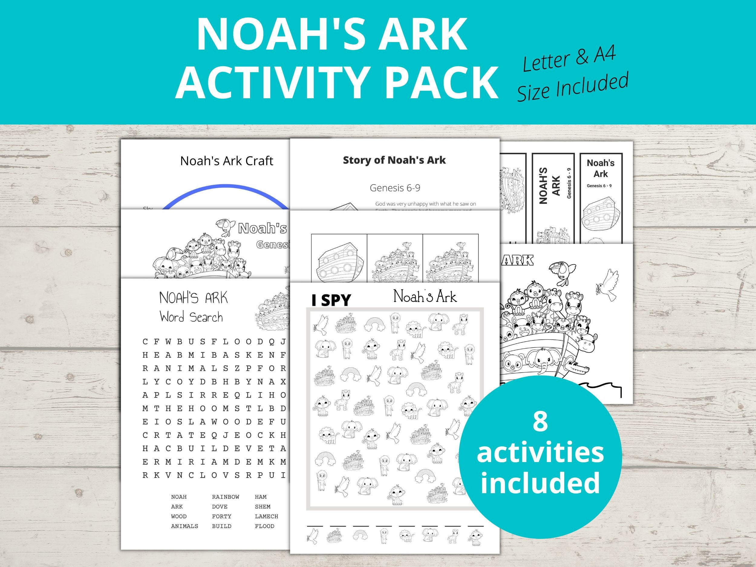 Noah's Ark Printable Activity Pack – Stored Up Treasure