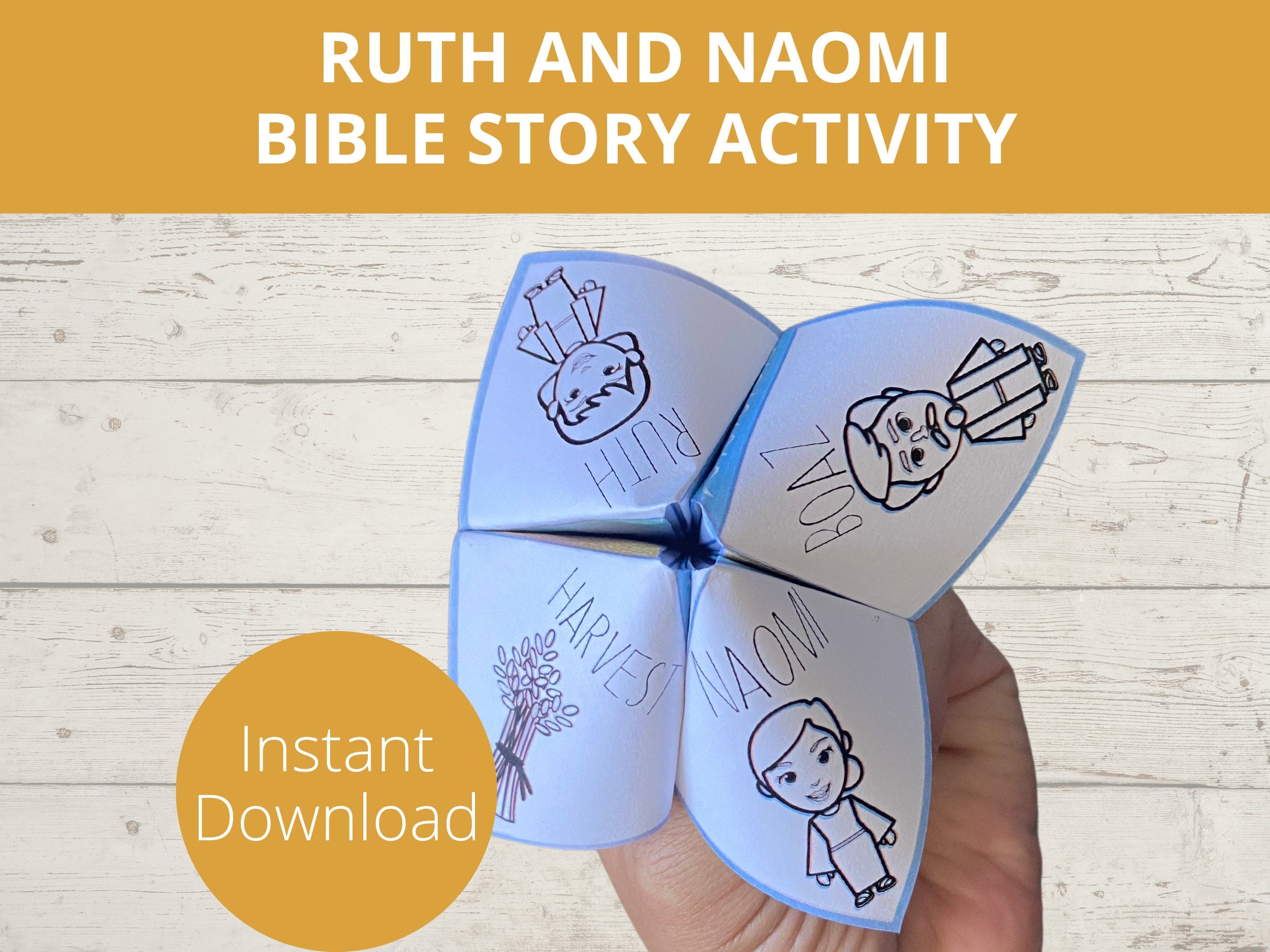Ruth and Naomi Printable Cootie Catcher – Stored Up Treasure