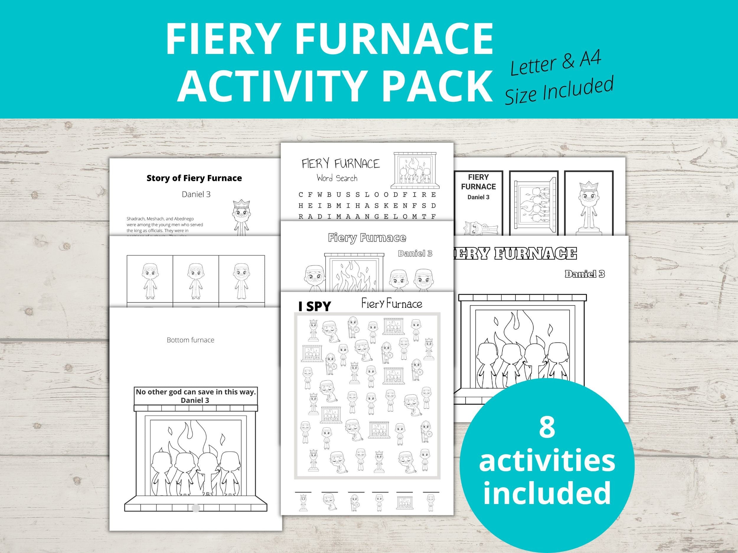 Fiery Furnace Printable Activity Pack – Stored Up Treasure