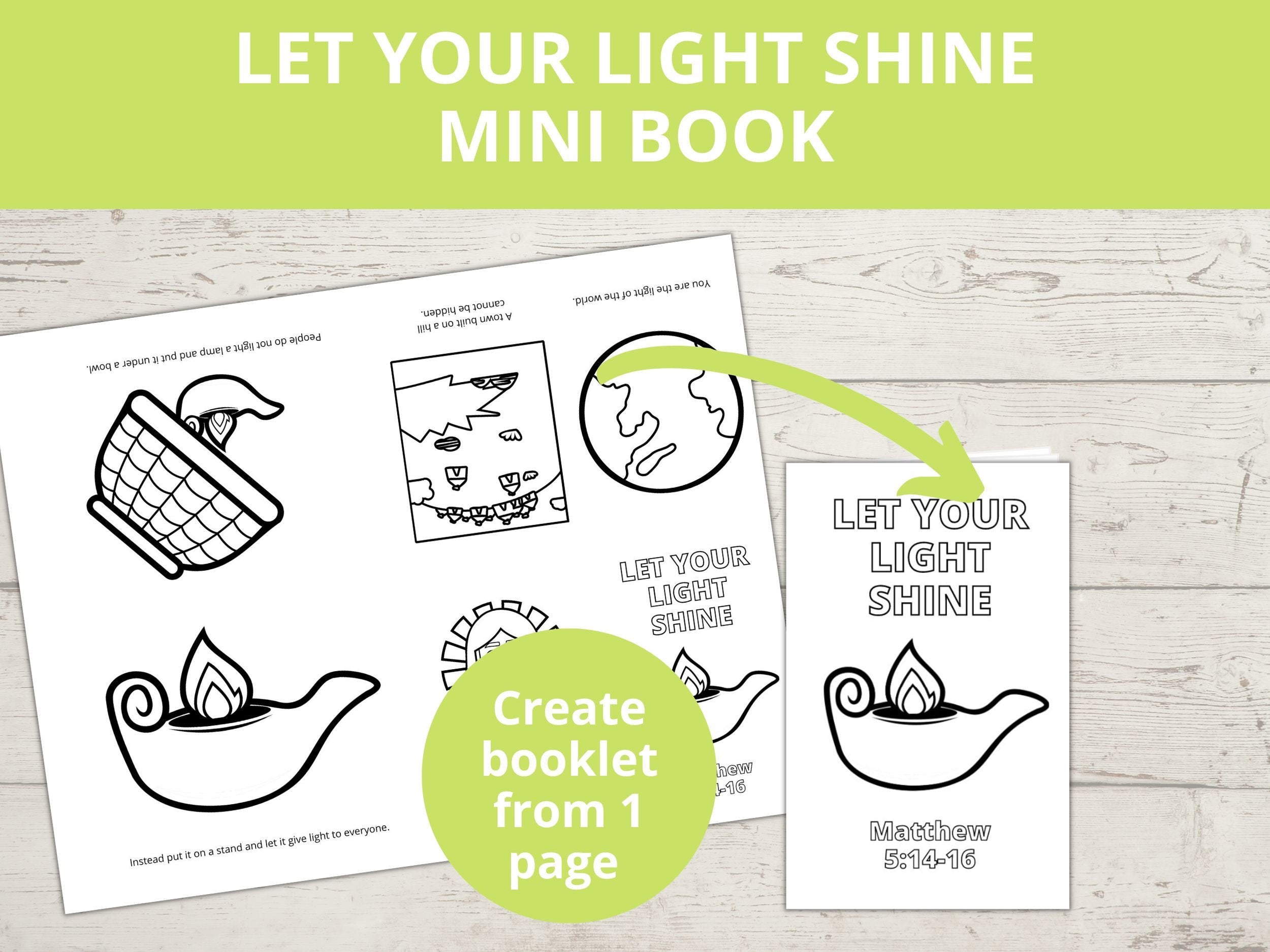 Let your Light Shine Printable Mini Book – Stored Up Treasure