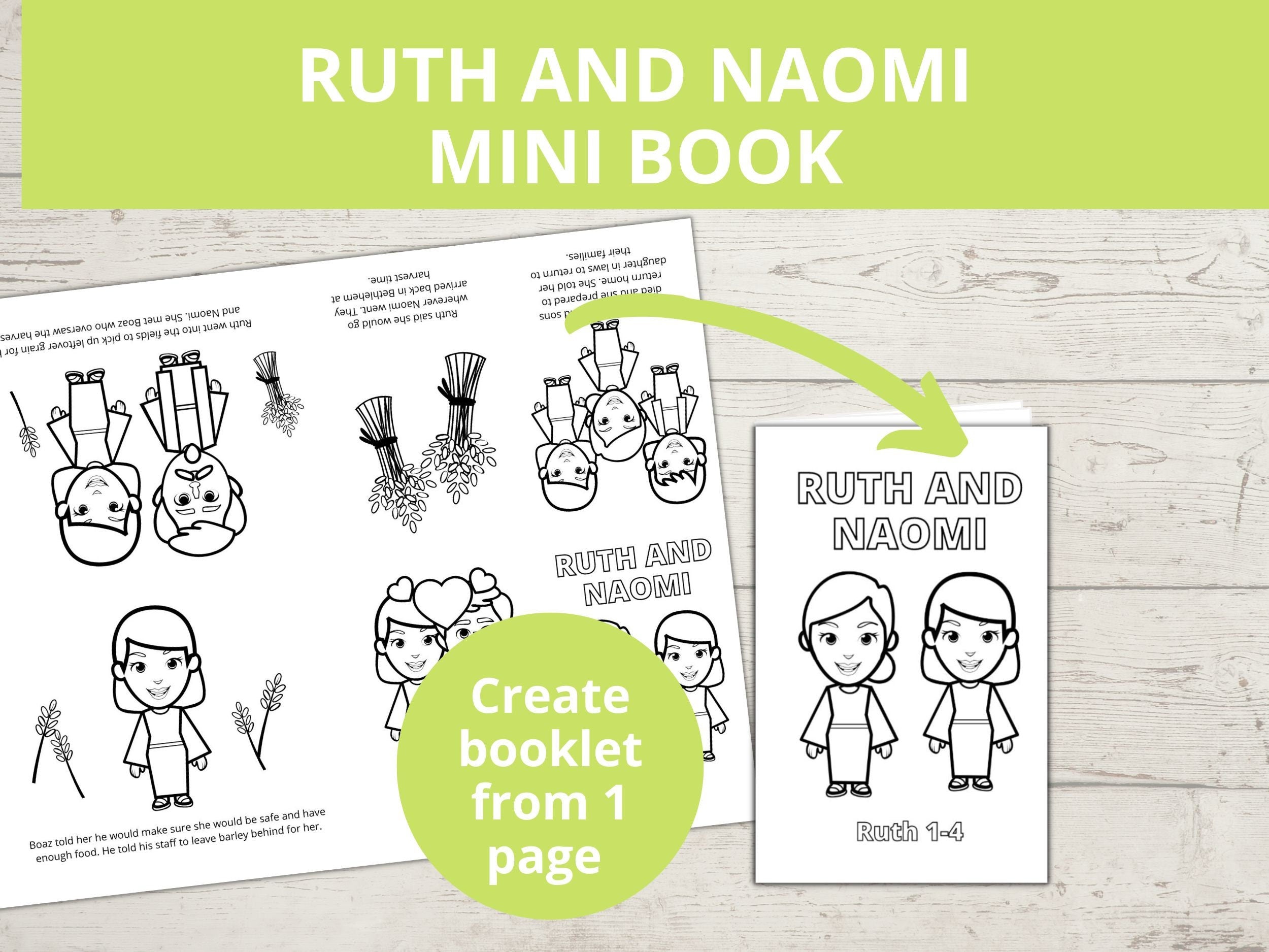 Ruth and Naomi Printable Mini Book – Stored Up Treasure