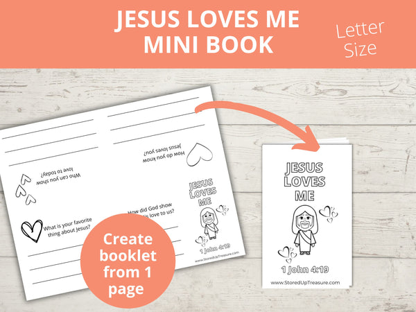 Jesus Loves Me Mini Book – Stored Up Treasure