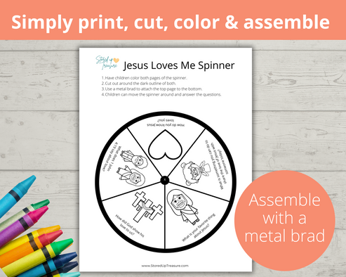 Jesus Loves Me Spinner – Stored Up Treasure