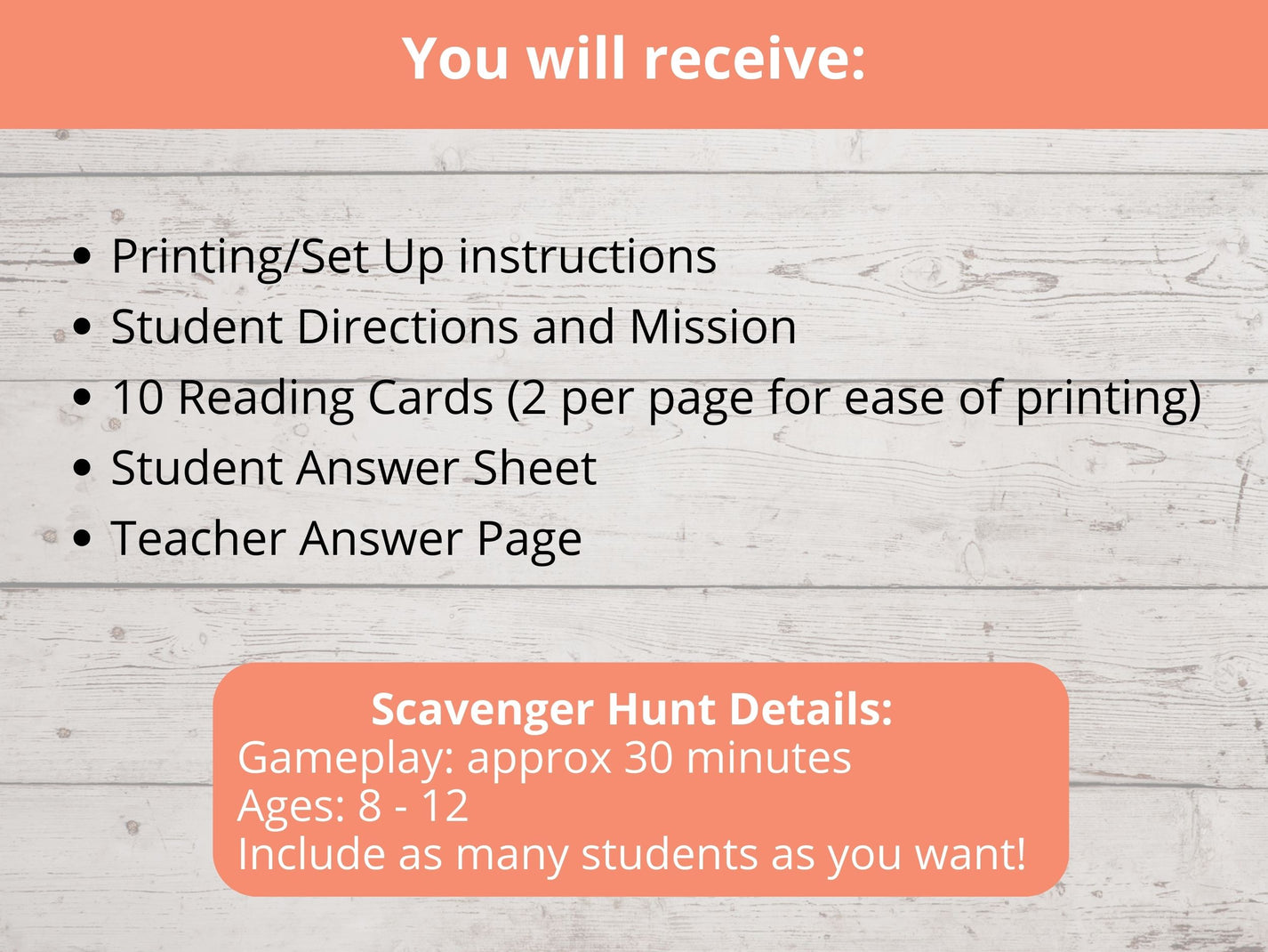 Christmas Nativity Reading Passage Scavenger Hunt – Stored Up Treasure