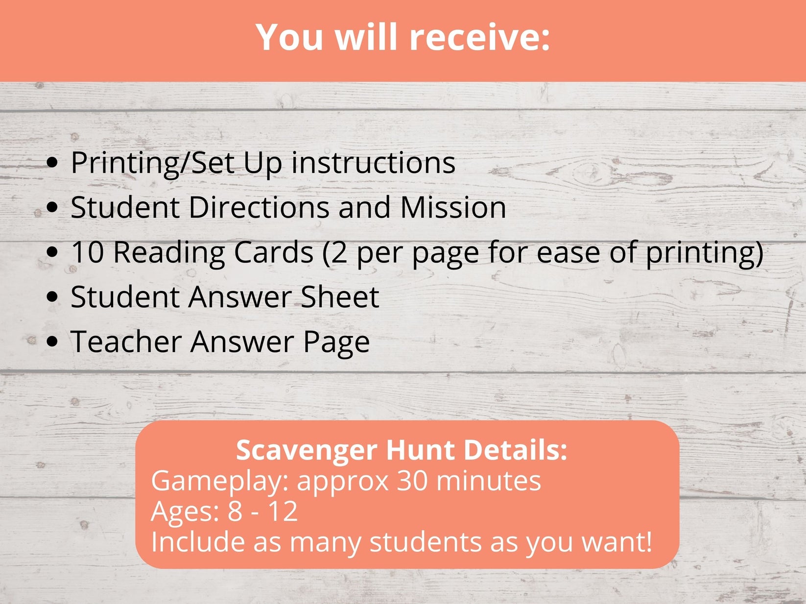 Christmas Nativity Reading Passage Scavenger Hunt – Stored Up Treasure