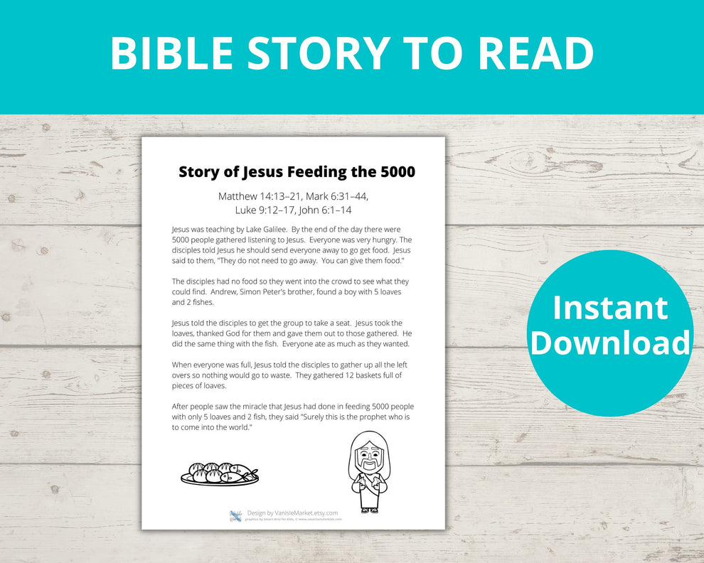 Jesus Feeds 5000 Printable Activity Pack – Stored Up Treasure