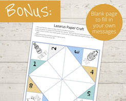 Jesus Raises Lazarus from the Dead Printable Cootie Catcher – Stored Up ...