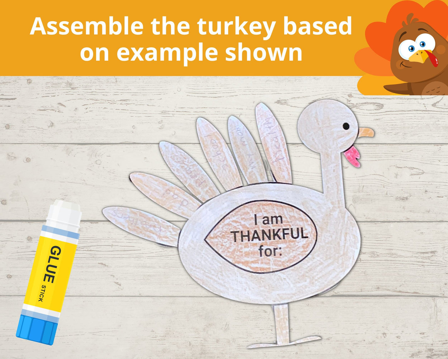 Gratitude Turkey Printable Craft – Stored Up Treasure