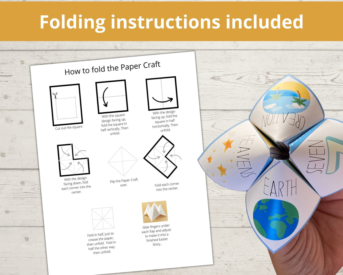 Days of Creation Printable Cootie Catcher – Stored Up Treasure