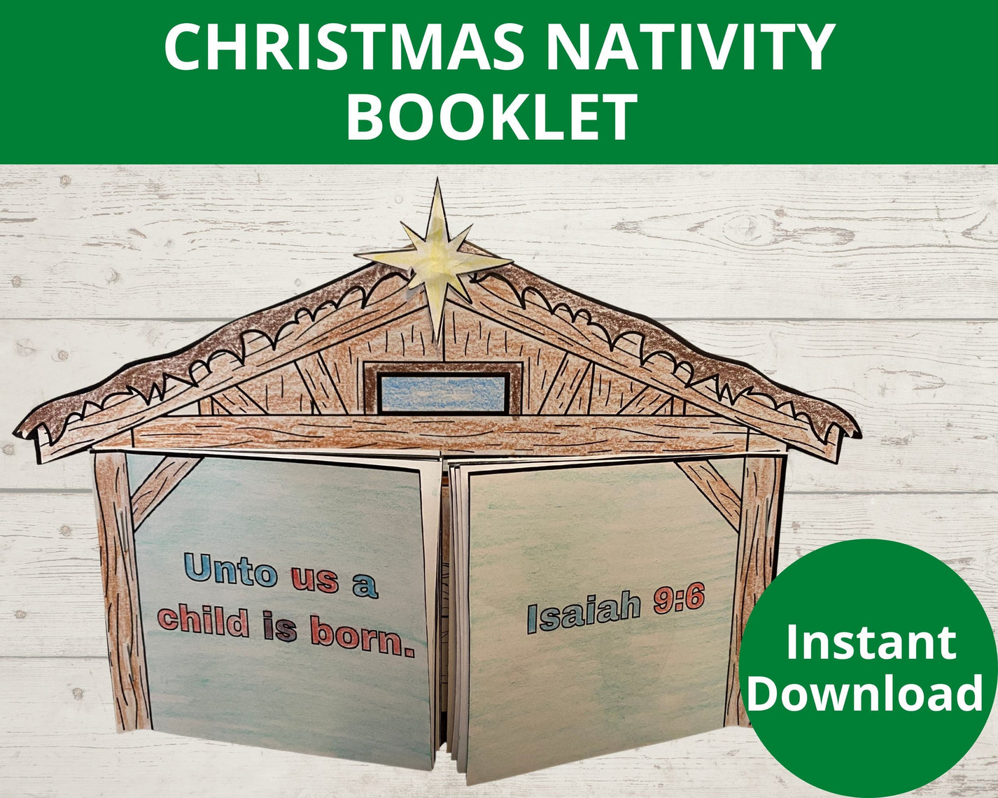 Christmas Nativity Scene Printable Flap Book – Stored Up Treasure