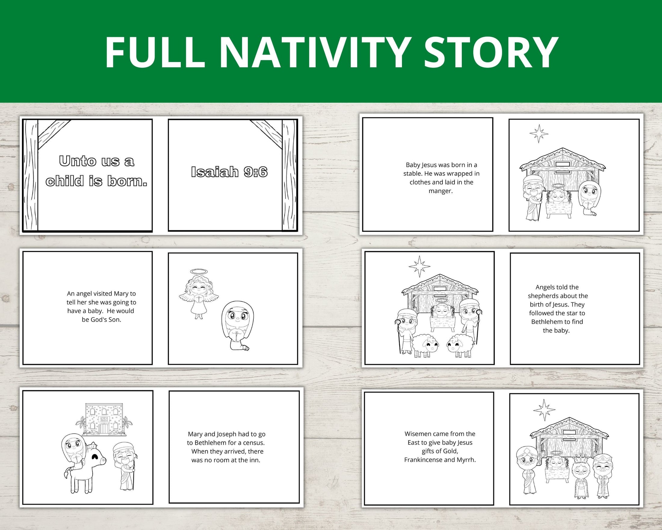 Christmas Nativity Scene Printable Flap Book – Stored Up Treasure