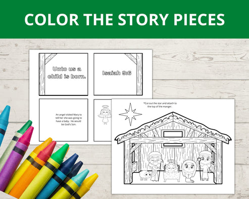 Christmas Nativity Scene Printable Flap Book – Stored Up Treasure