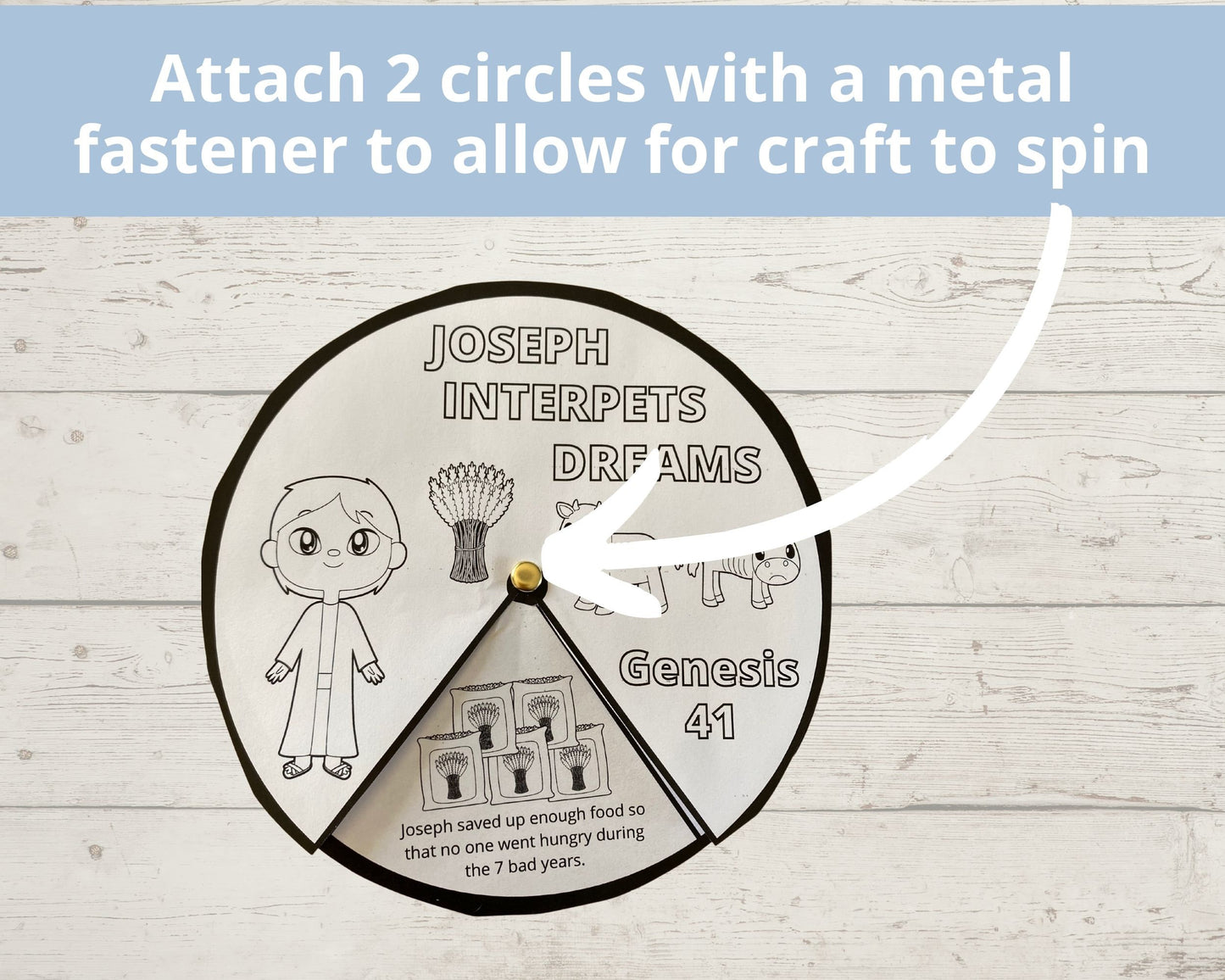 Story of Joseph Printable Spinner, Set of 3 – Stored Up Treasure