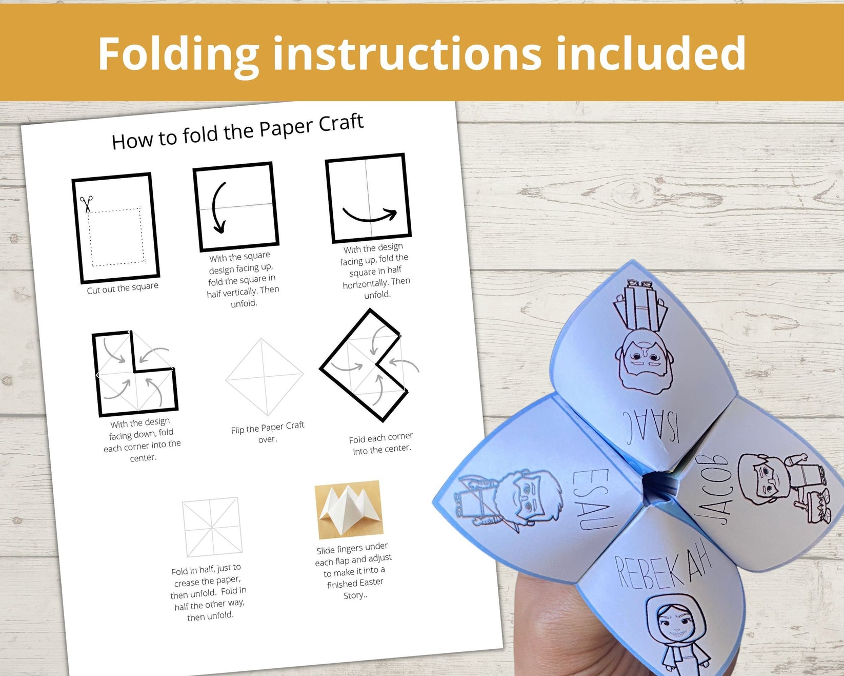 Jacob and Esau Printable Cootie Catcher – Stored Up Treasure