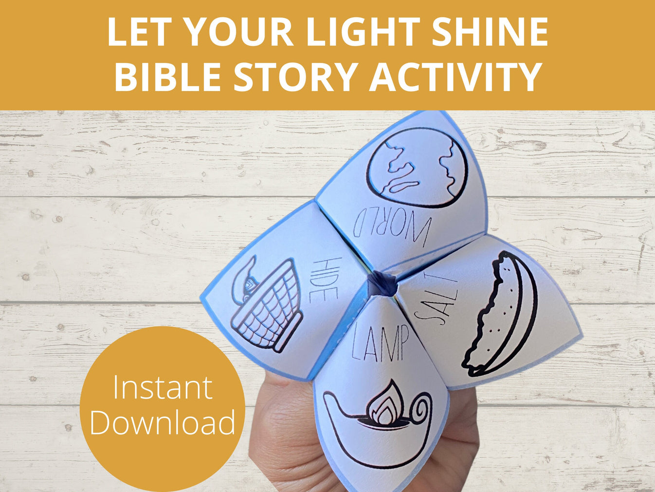 Let your Light Shine Printable Cootie Catcher – Stored Up Treasure