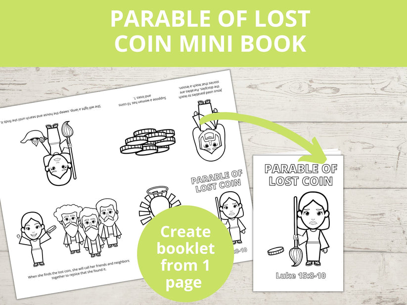 Parable of Lost Coin Printable Mini Book – Stored Up Treasure