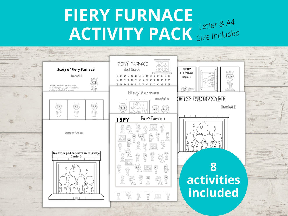 Fiery Furnace Printable Activity Pack – Stored Up Treasure