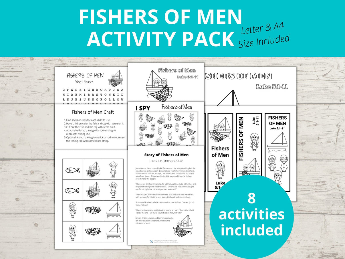 Fishers of Men Printable Activity Pack – Stored Up Treasure