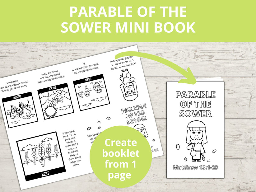 Parable of the Sower Printable Mini book – Stored Up Treasure