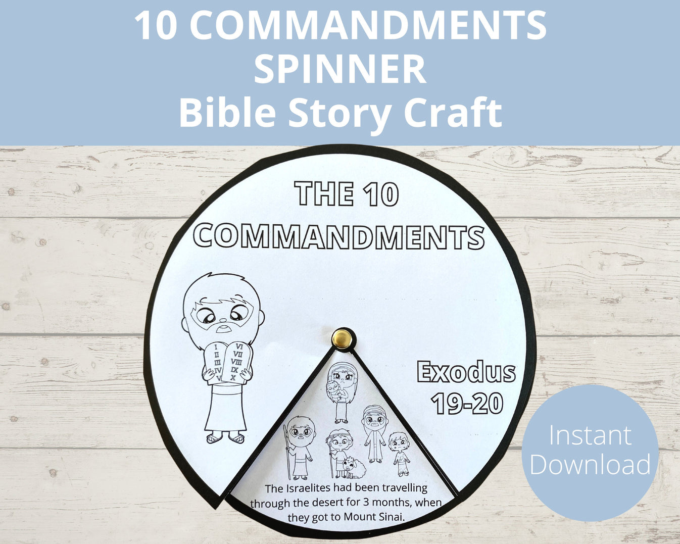 10 Commandments Printable Spinner – Stored Up Treasure