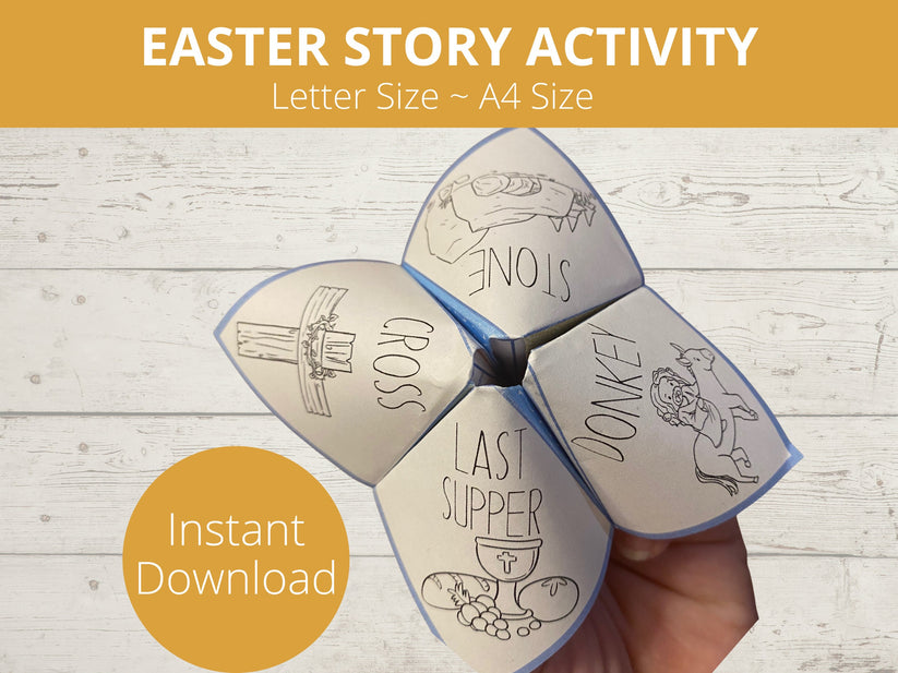 Easter Story Printable Cootie Catcher – Stored Up Treasure