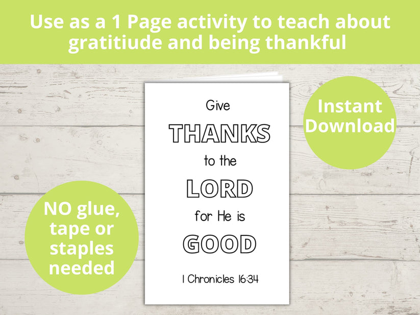 I am thankful for Printable Mini Book – Stored Up Treasure
