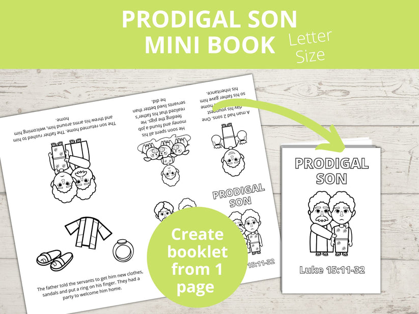 Prodigal Son Printable Mini Book – Stored Up Treasure